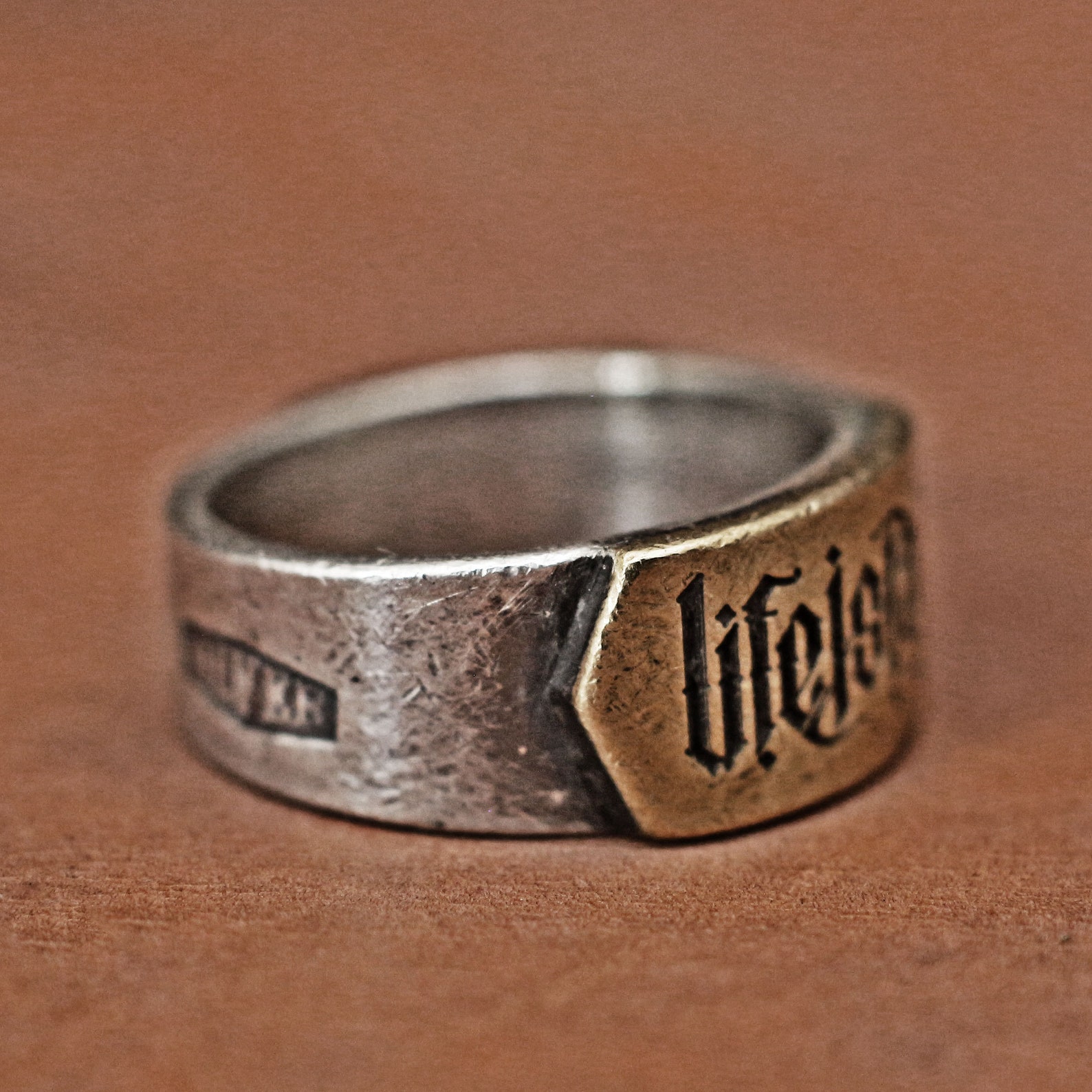 Life is Pain Mens Ring Latin Ring Quote Ring Medieval - Etsy