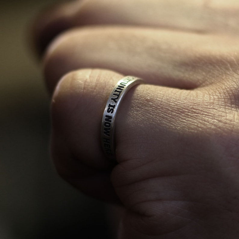 Word Ring Love Ring Name Ring Message Ring Promise Ring Etsy
