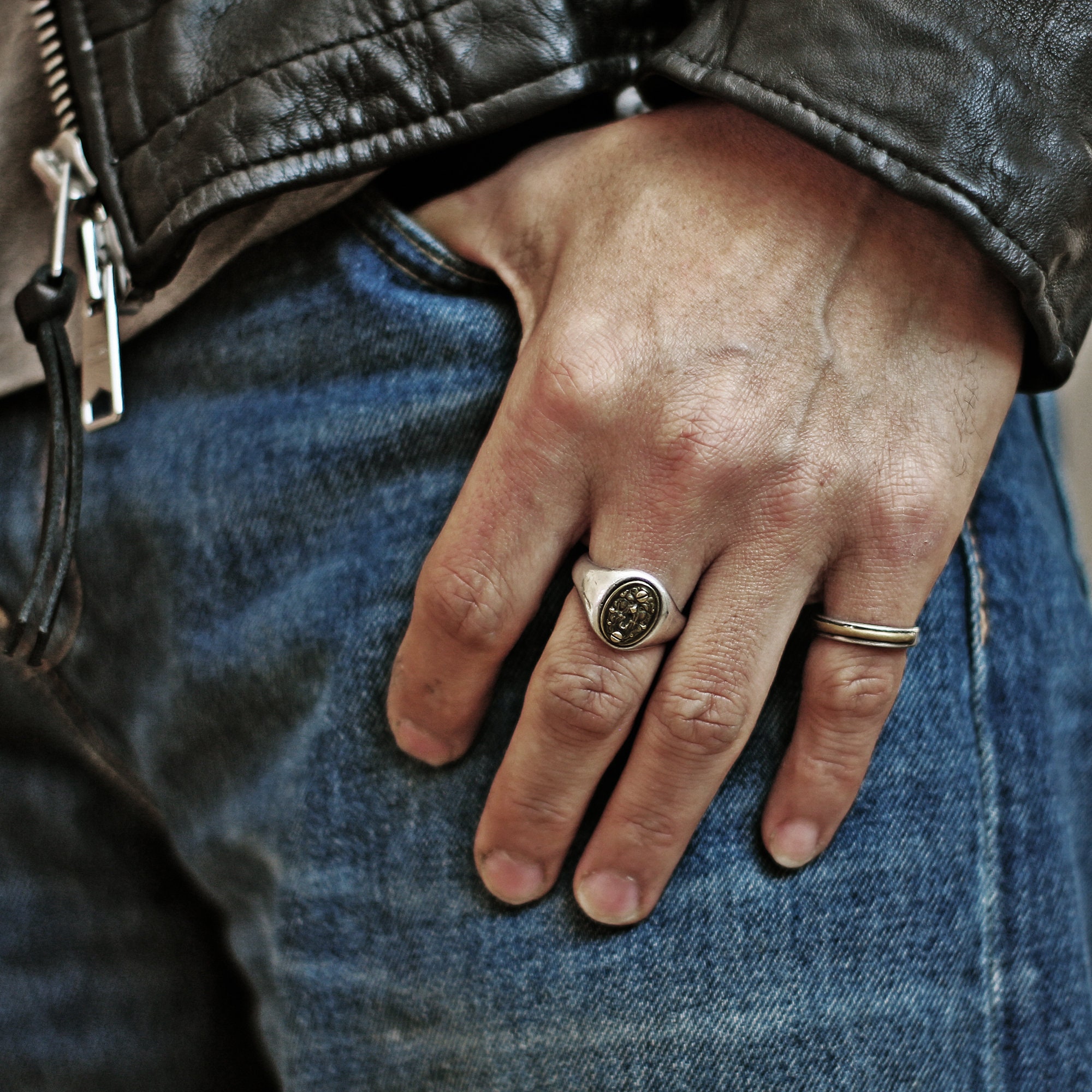 Vintage Ring Mittelalter Ring geschnitzter Ring Männer - Etsy.de