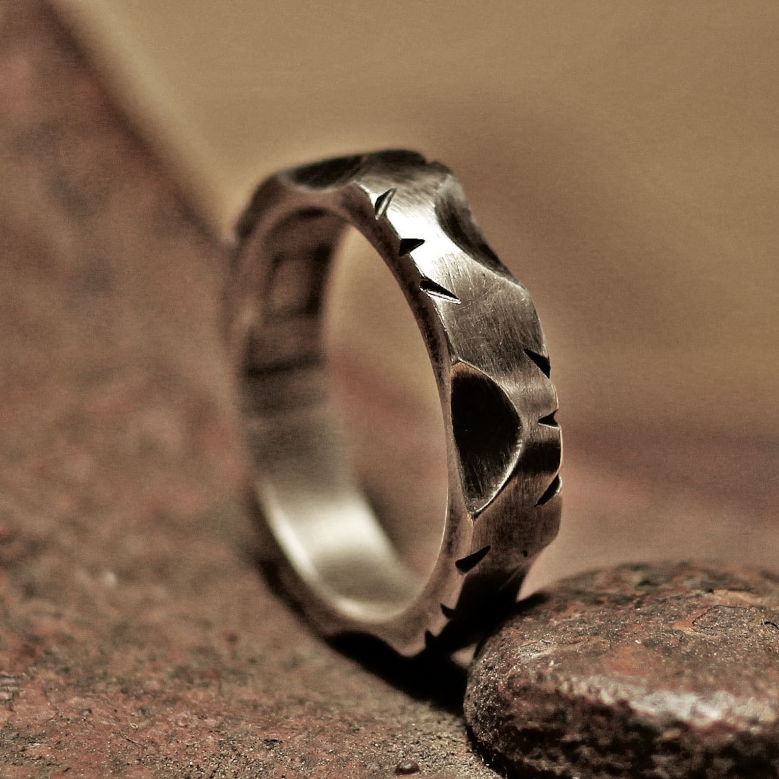 Silver Ring Vintage Ring Menly Ring Pattern Ring Vine - Etsy