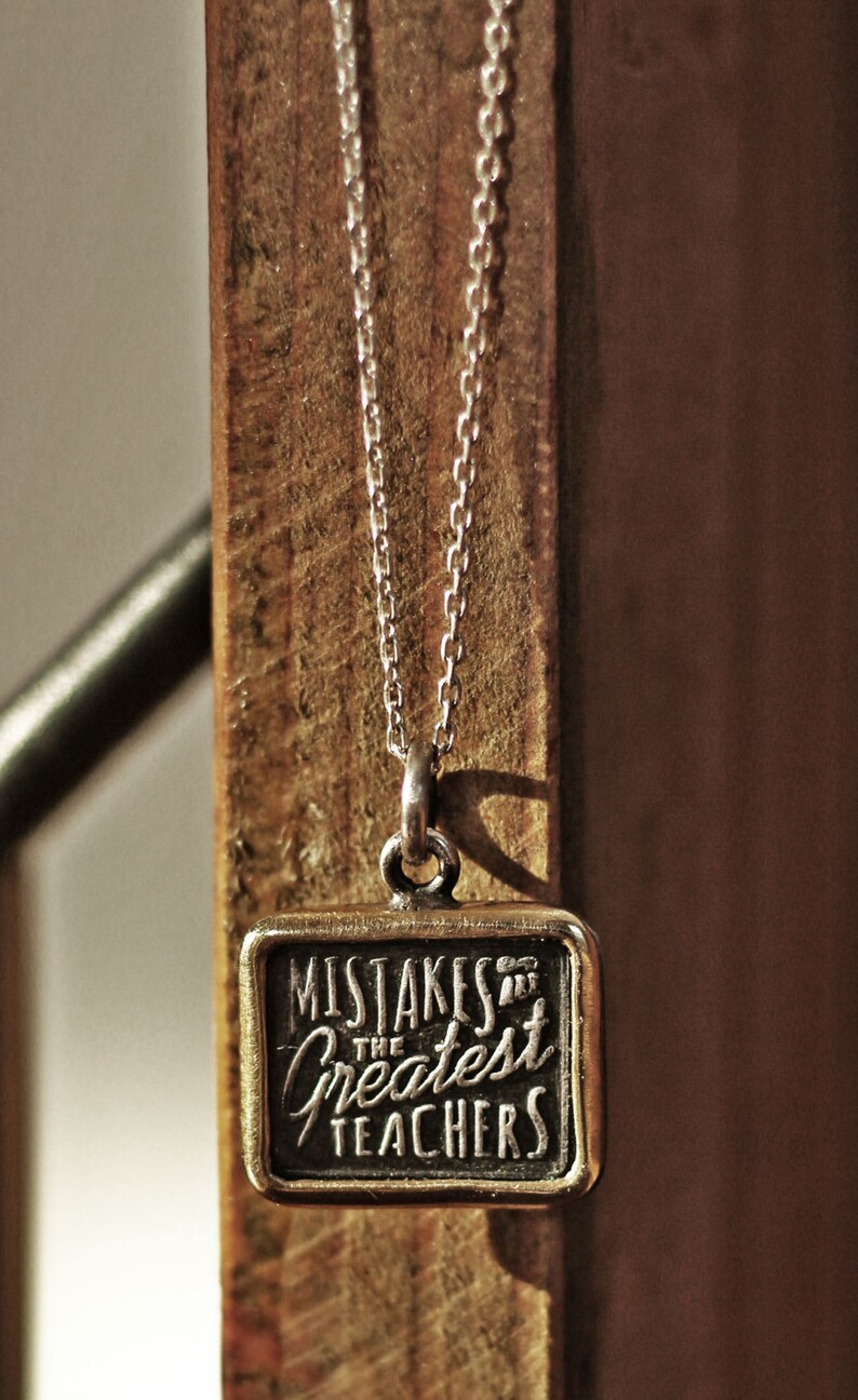 Hand Stamped Pendant Calligraphy Pendant Quote Pendant - Etsy