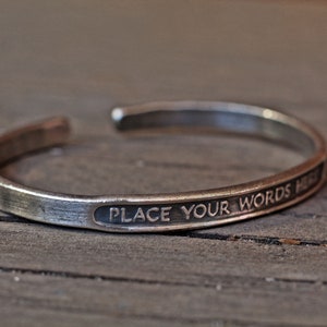 Vintage Cuff, Unique Cuff, Word Cuff, Custom Cuff, Manly Cuff, Hand ...