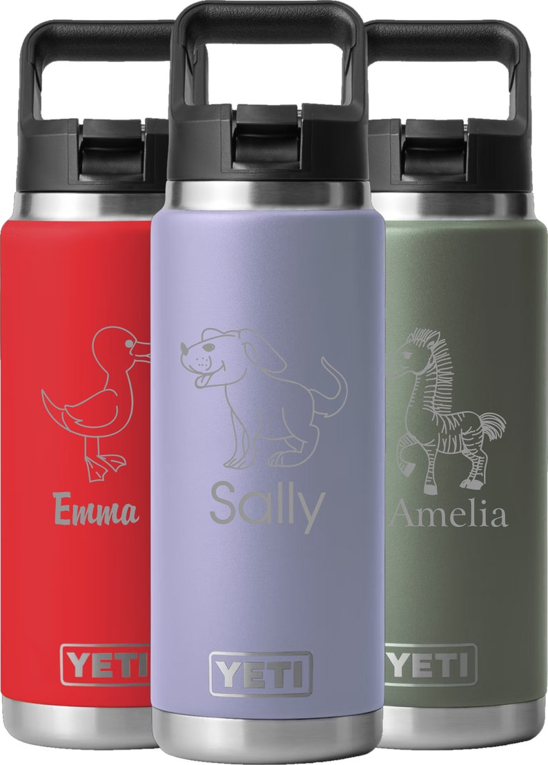 Customized 26oz Yeti Water Bottle W/ Straw Cap - Etsy Australia