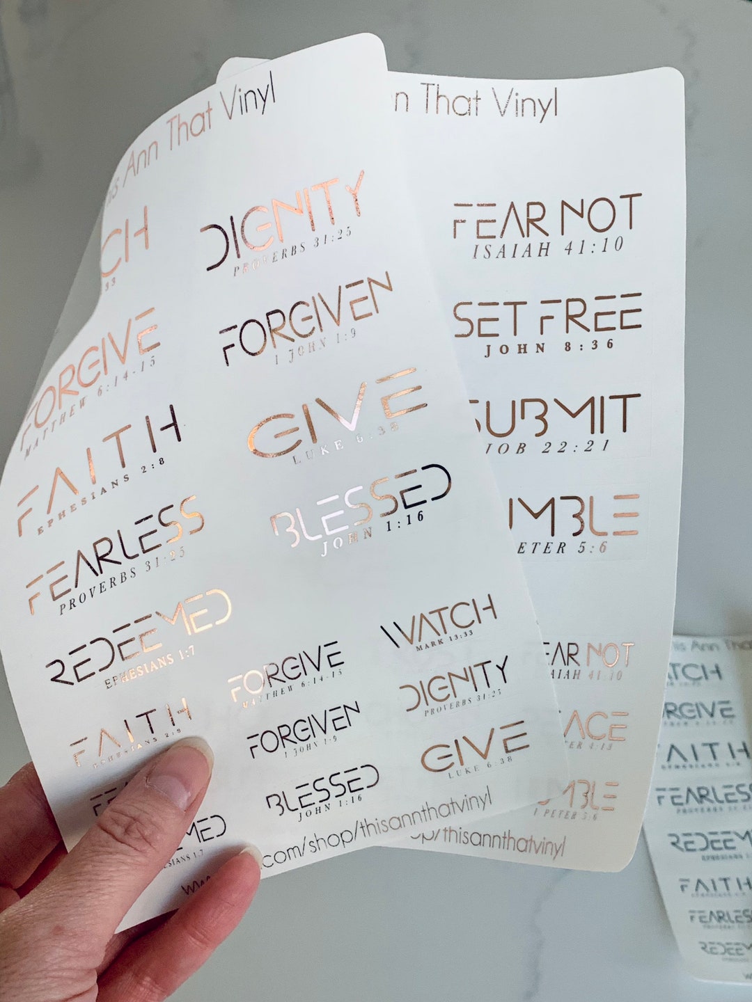 Bible Christian Faith Inspirational Frosted Foil 2 Sheet Set Stickers ...