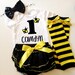 Bumblebee First Birthday Number One Onesie With Name Optional | Etsy