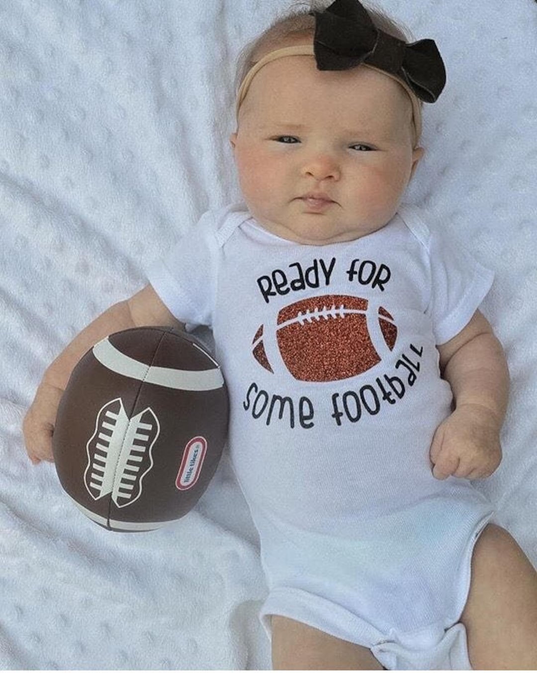 Ready for Some Football Baby Onesie Available in Glitter or Matte - Etsy