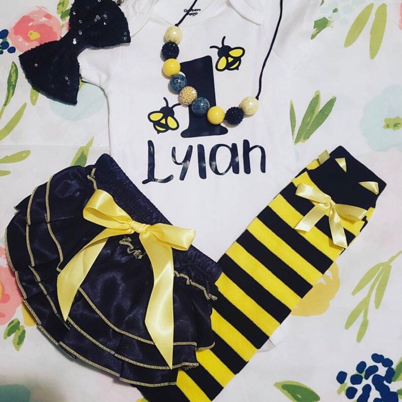 Bumblebee First Birthday Number One Onesie With Name Optional - Etsy