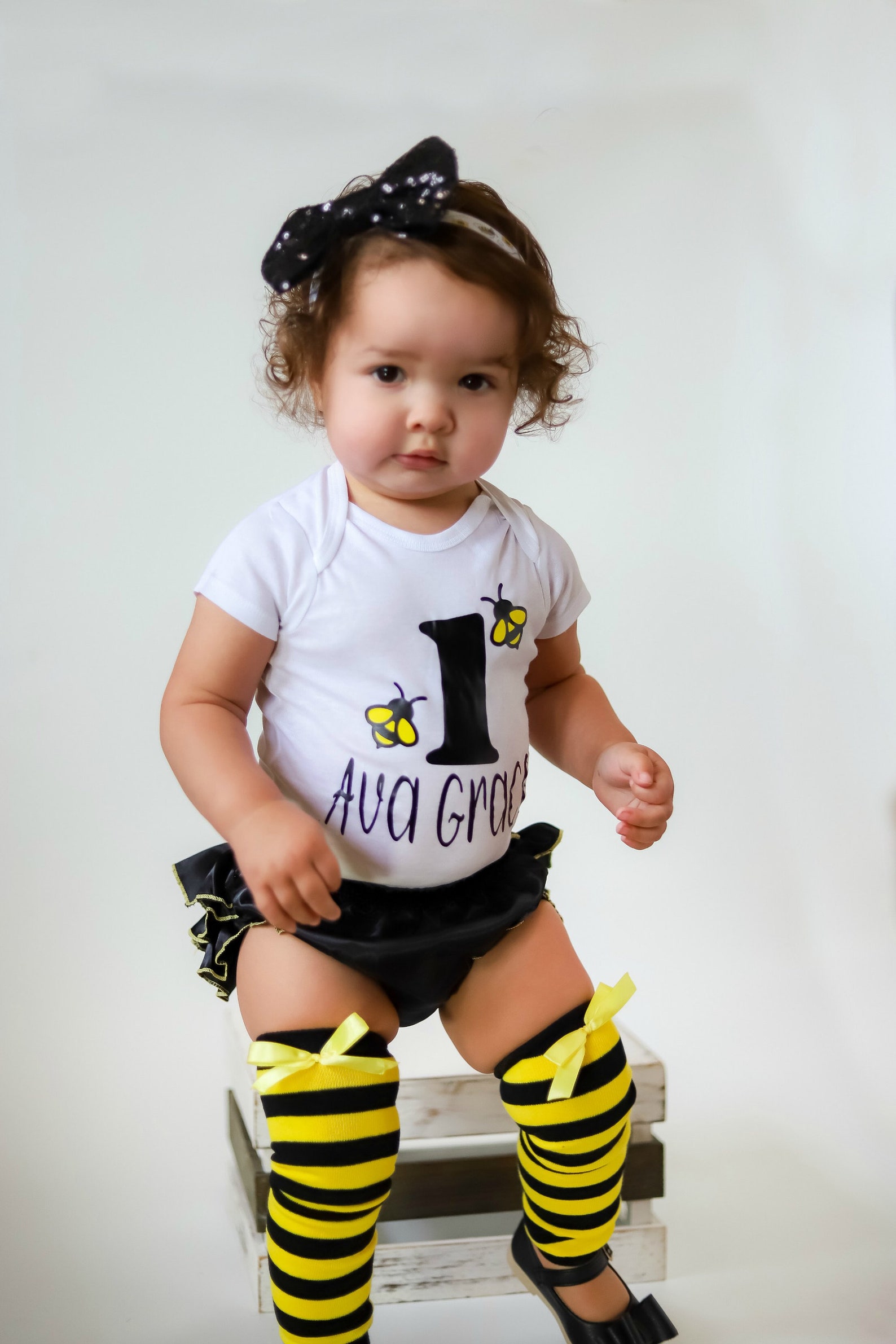 Bumblebee First Birthday Number One Onesie With Name Optional - Etsy