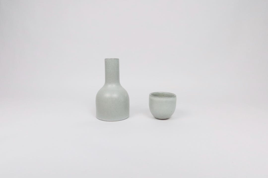 Japanese Shigaraki Ceramic Sake Bottle/flower Vase, Sea Salt - Etsy