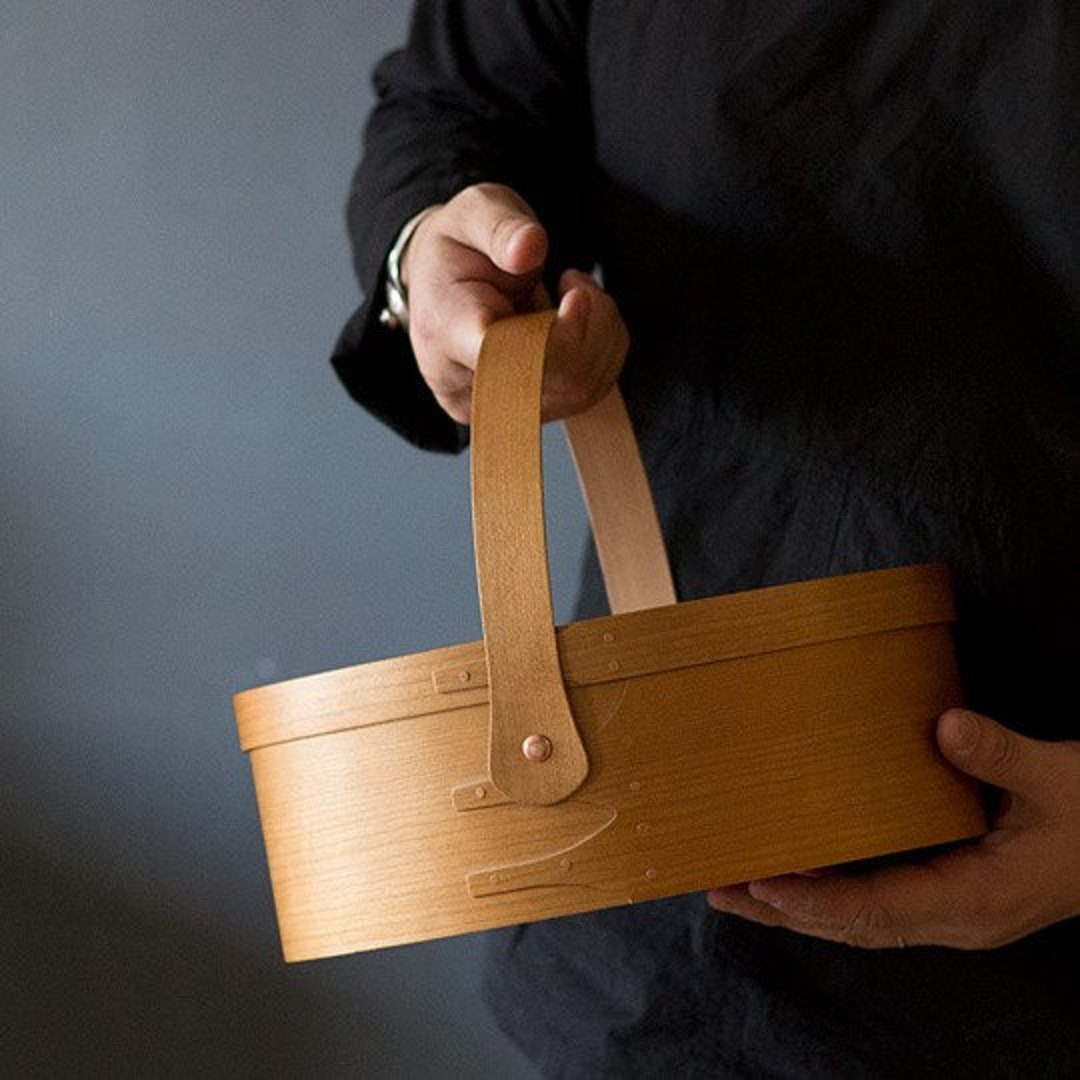 Cherry Shaker Oval Box With Swing Handle - Etsy