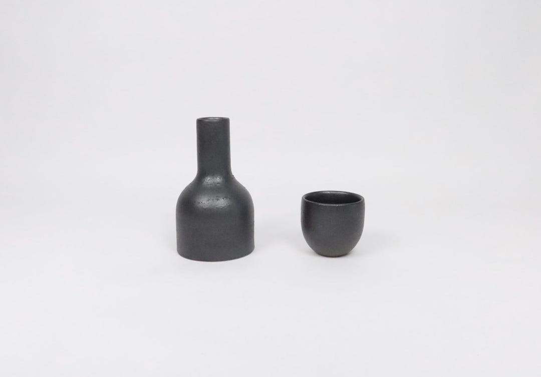 Japanese Shigaraki Ceramic Sake Bottle/flower Vase - Etsy