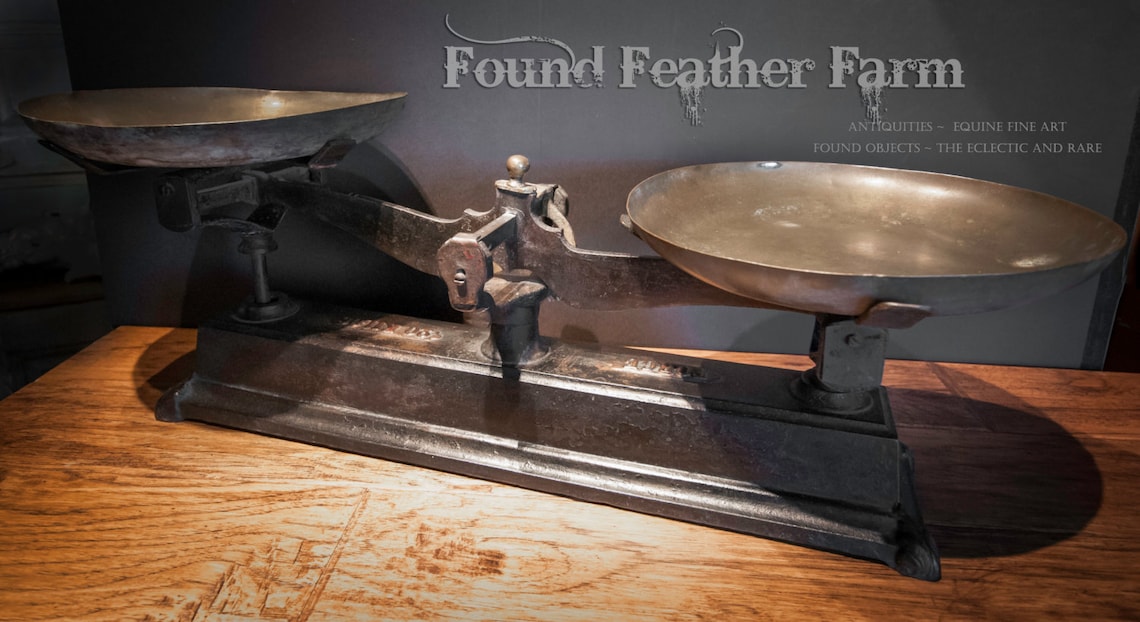 Antique French Heavy 20 Kilog Cast Iron and Brass Scale - Etsy