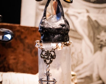 Heirloom Whispers Collection Handmade Glass Cross Bottle With an ...