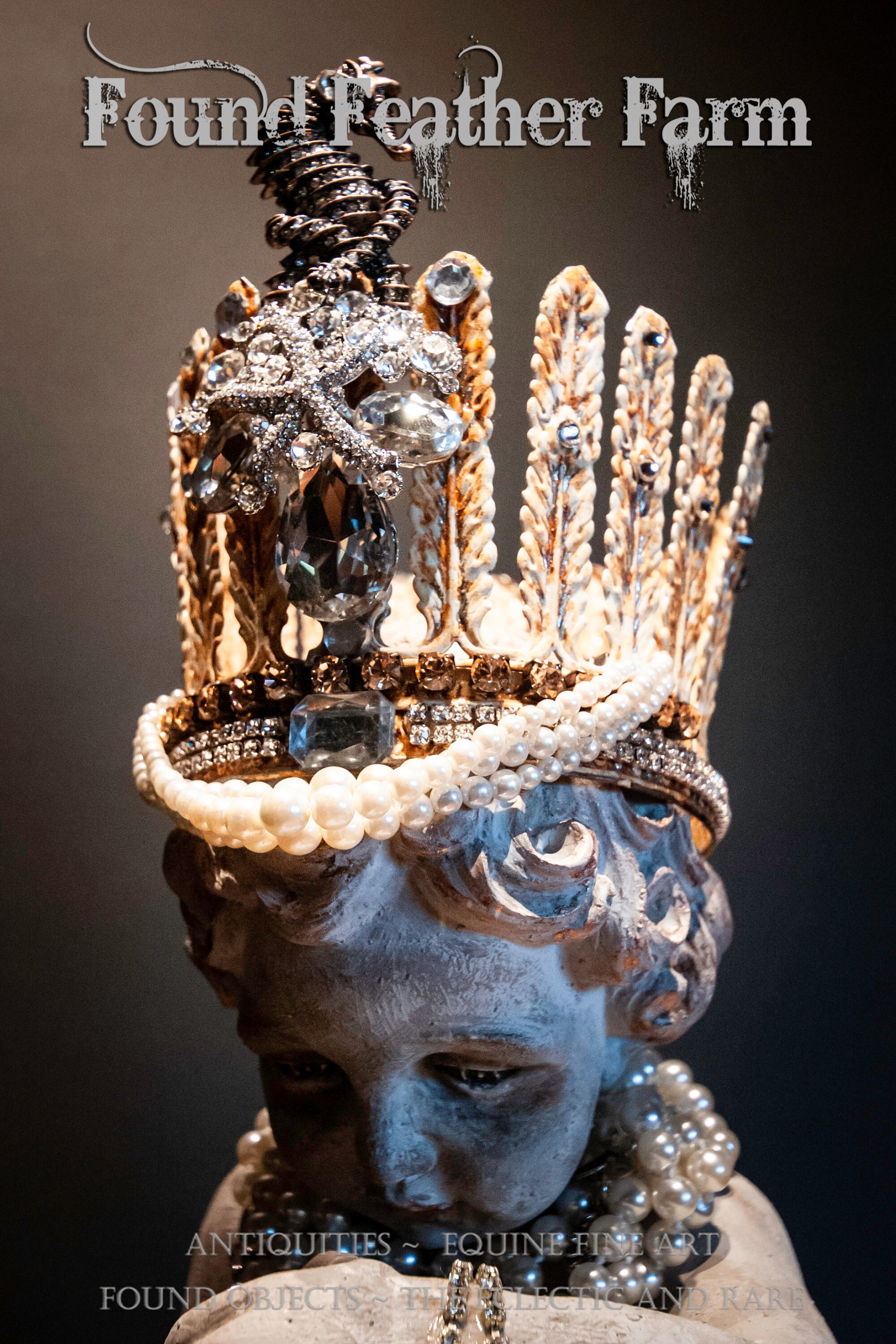 Spectacular One of a Kind Handmade Crowned Jeweled Mermaid Heavily ...