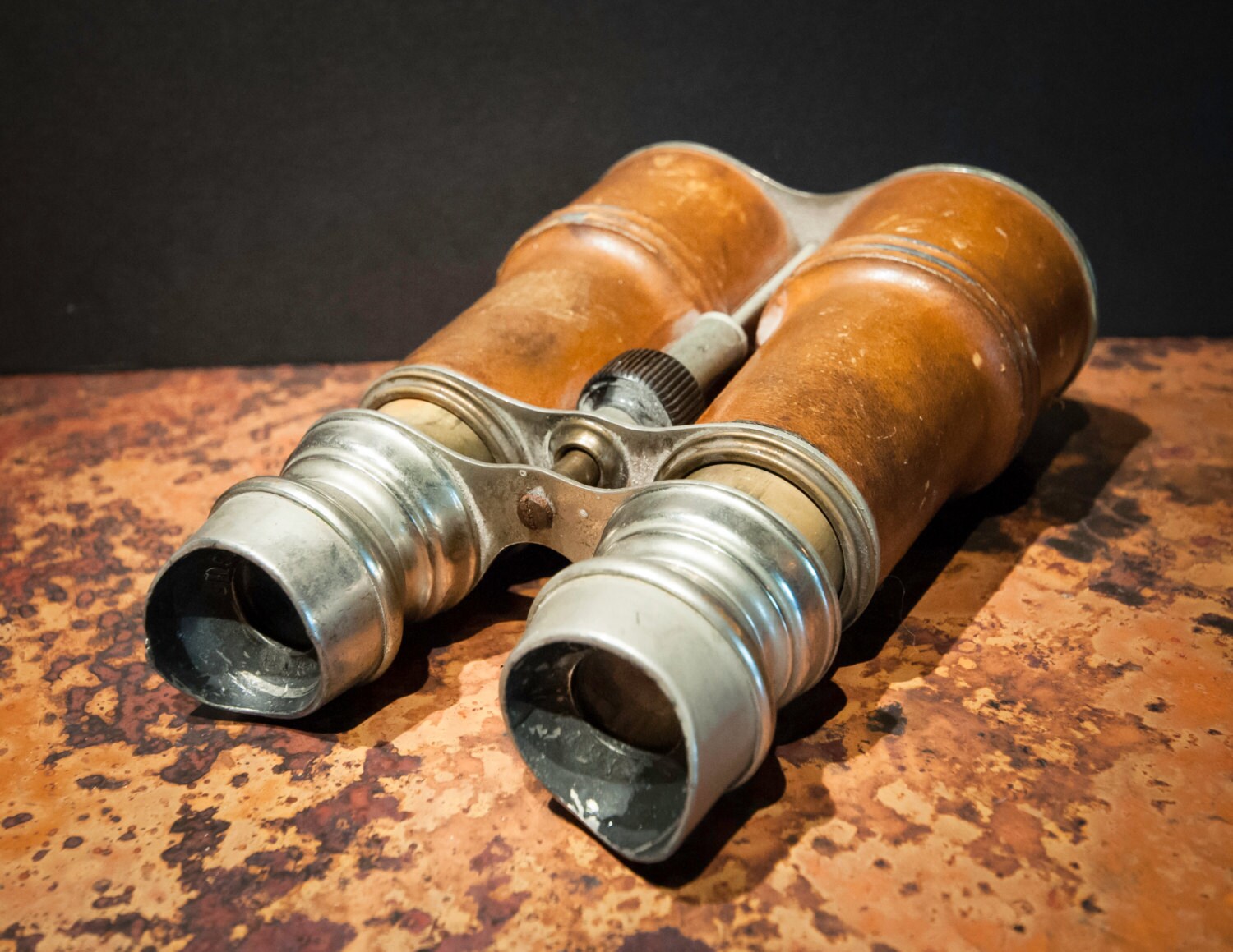 Leather, Brass and Nickel French Antique Field Glasses
