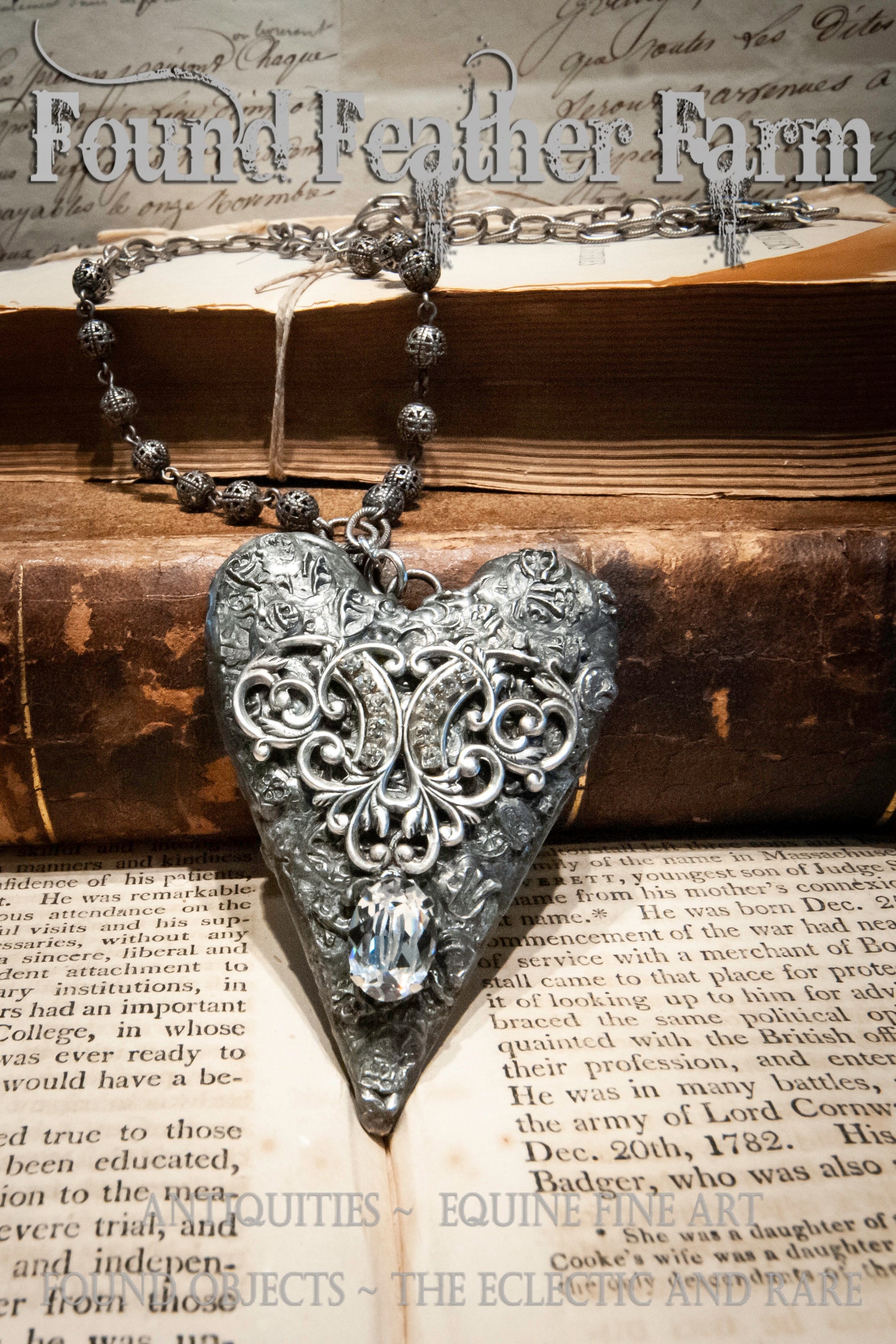 Beautiful Handmade Gilded Solder Heart Necklace with Silver | Etsy