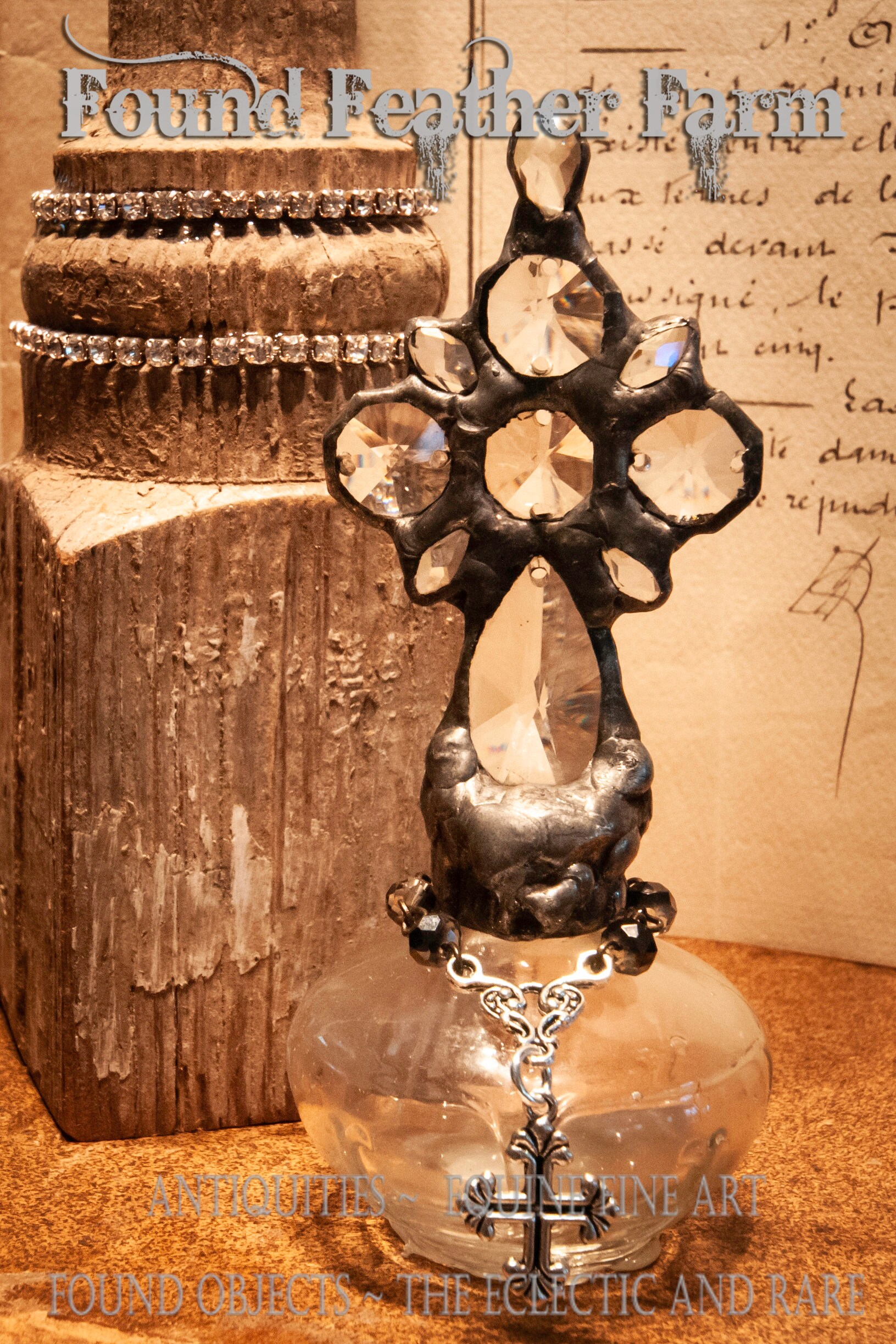 Handmade Glass Cross Bottle Heirloom Whispers Collection With a Century ...