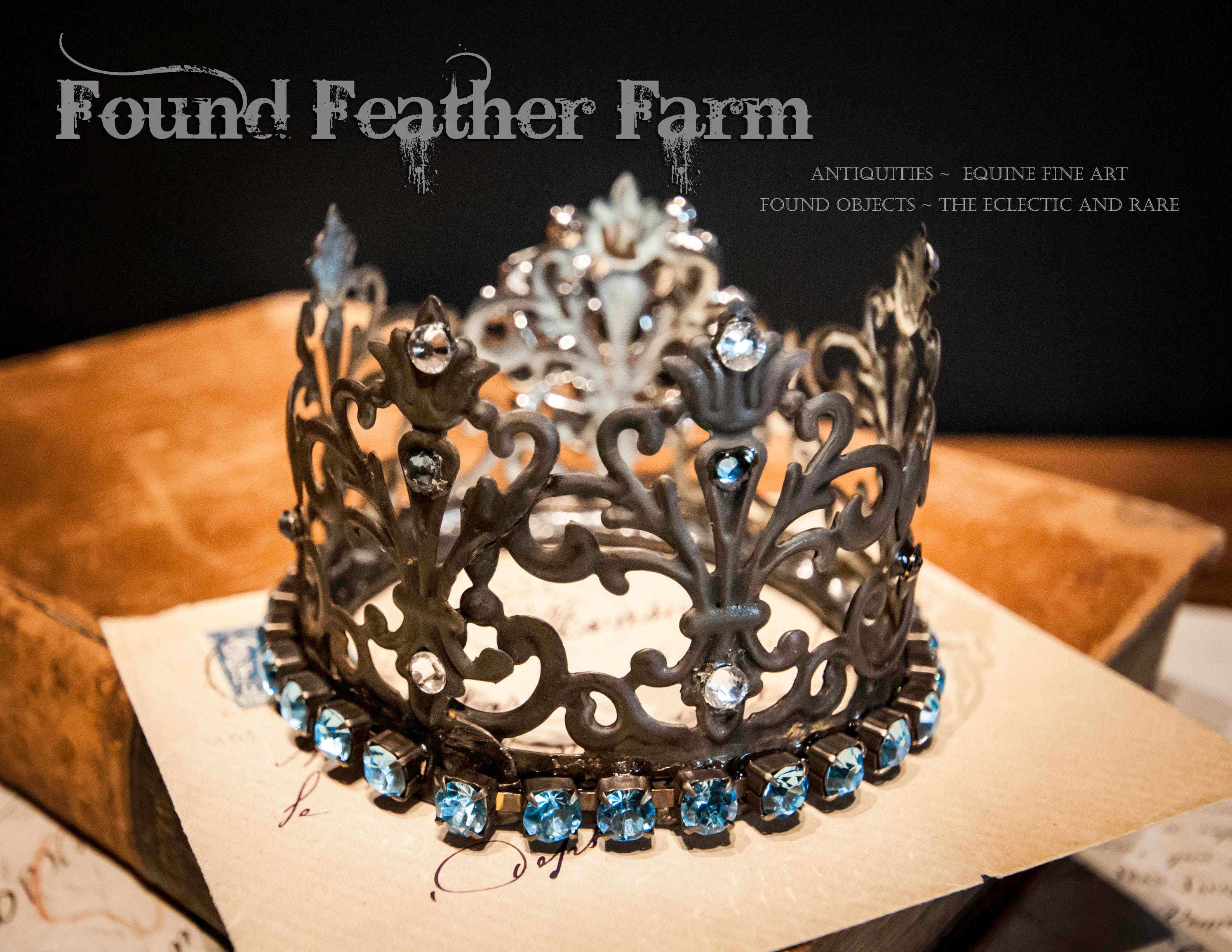 Beautiful Handmade Crown Embellished with Vintage Jewels and Azure ...