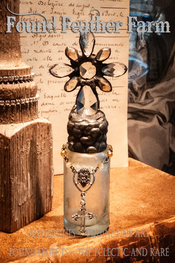 Home Décor Ornaments & Accents Handmade Glass Cross Bottle Heirloom ...