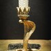 Jeweled Golden Composite Cobra Candle Holder - Etsy