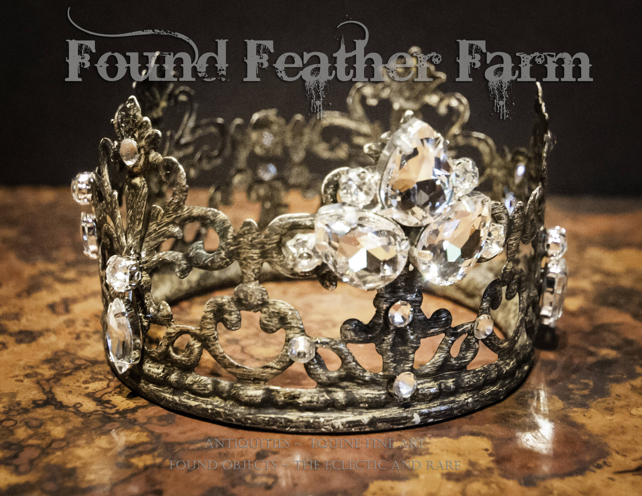 Stunning Medium Handmade and Handpainted Embellished Tin Crown with ...