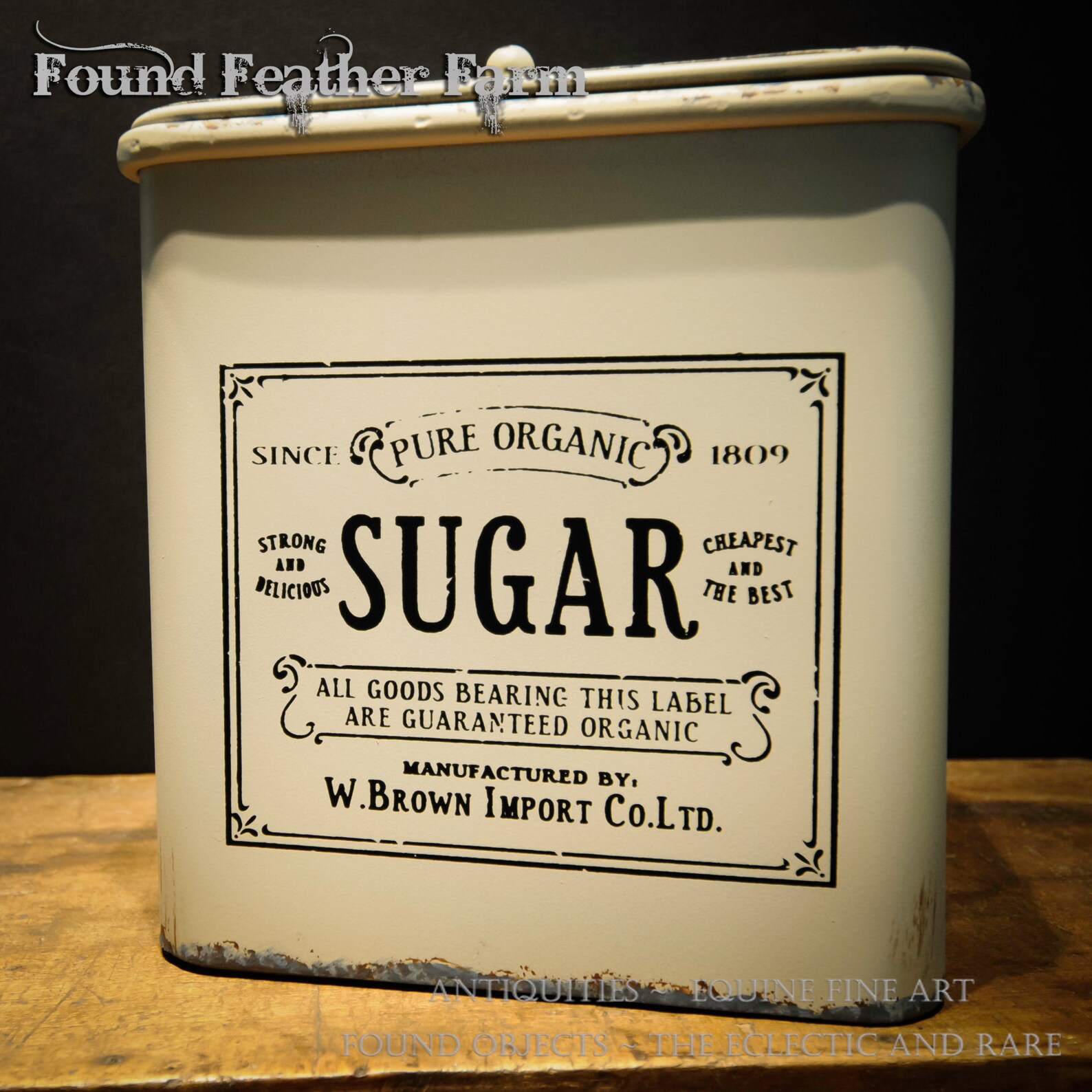 Vintage Inspired Tin Sugar Storage Box - Etsy