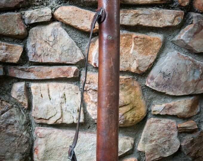 Antique Leather Document or Map Holder With Strap - Etsy