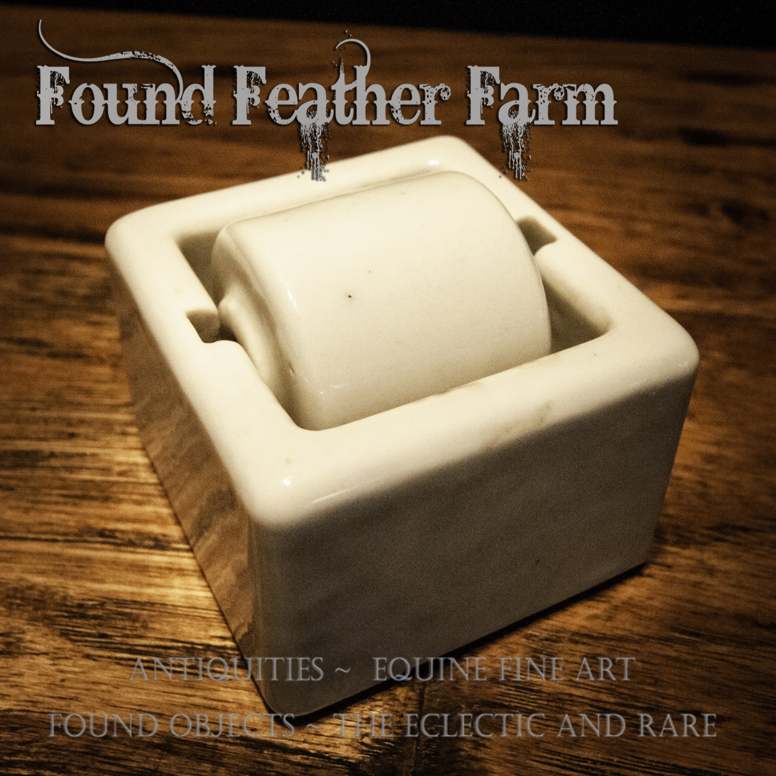 Small Antique Porcelain Stamp Water Dispenser Circa 1960's