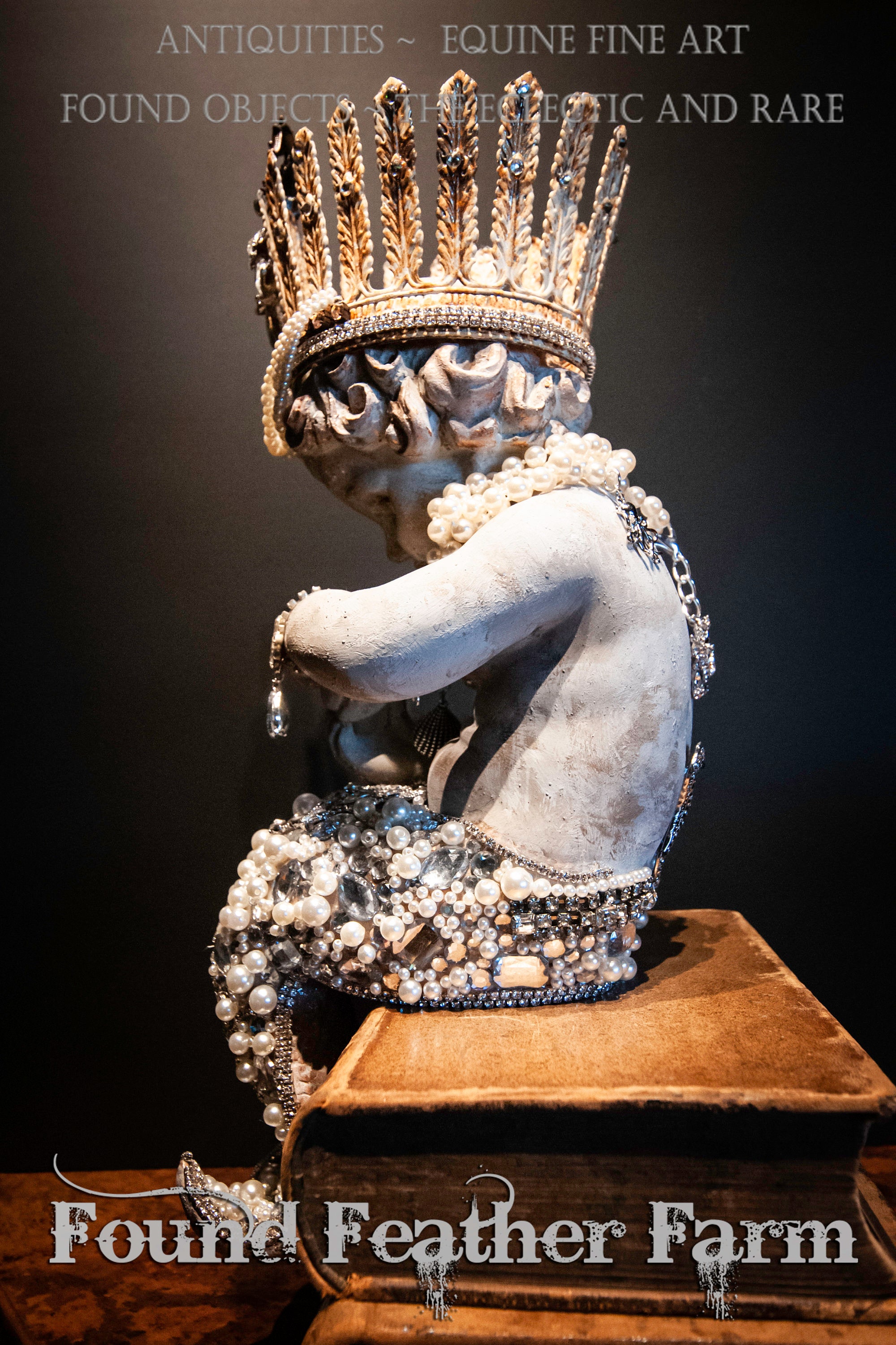 Spectacular One of a Kind Handmade Crowned Jeweled Mermaid Heavily ...