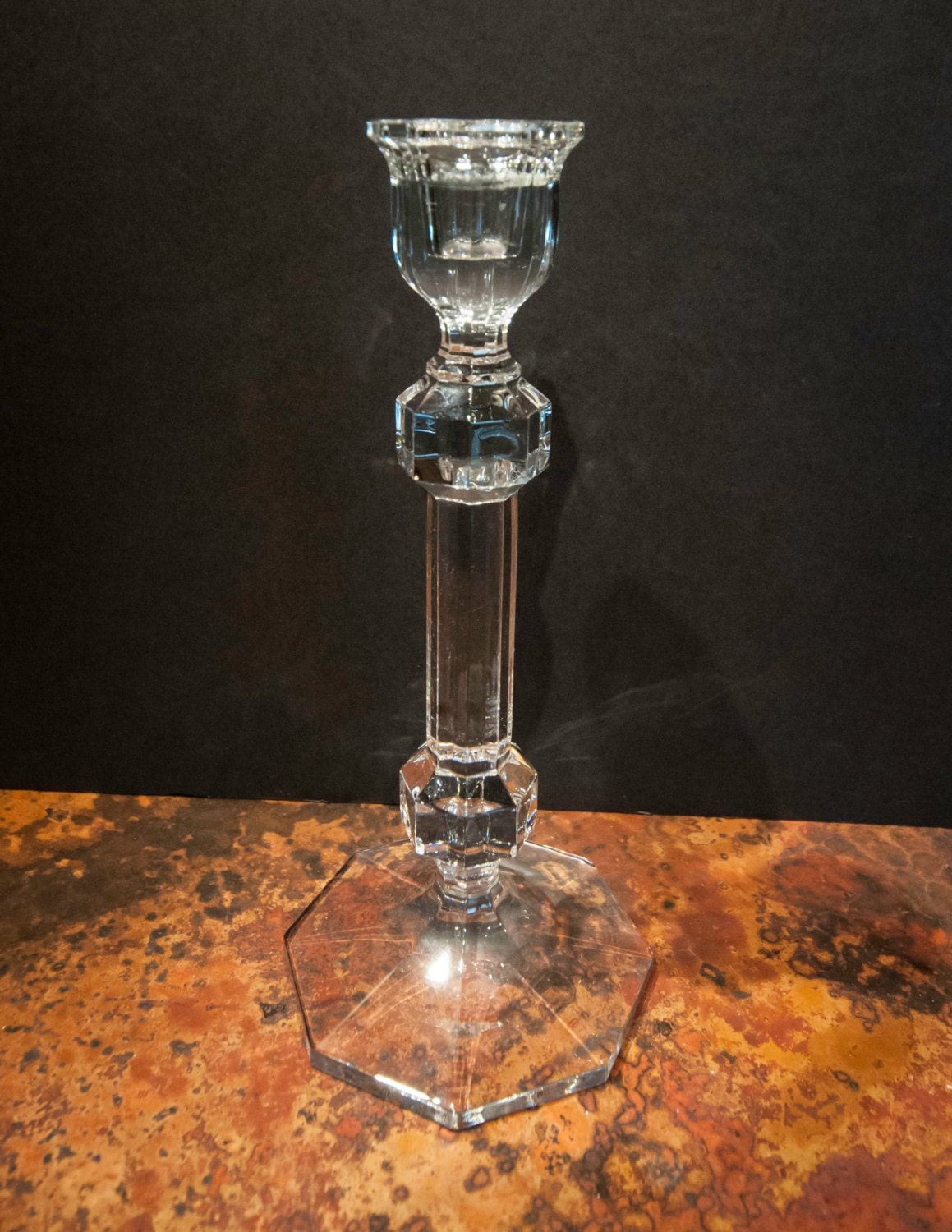 Vintage Lead Crystal Traditional Candlestick