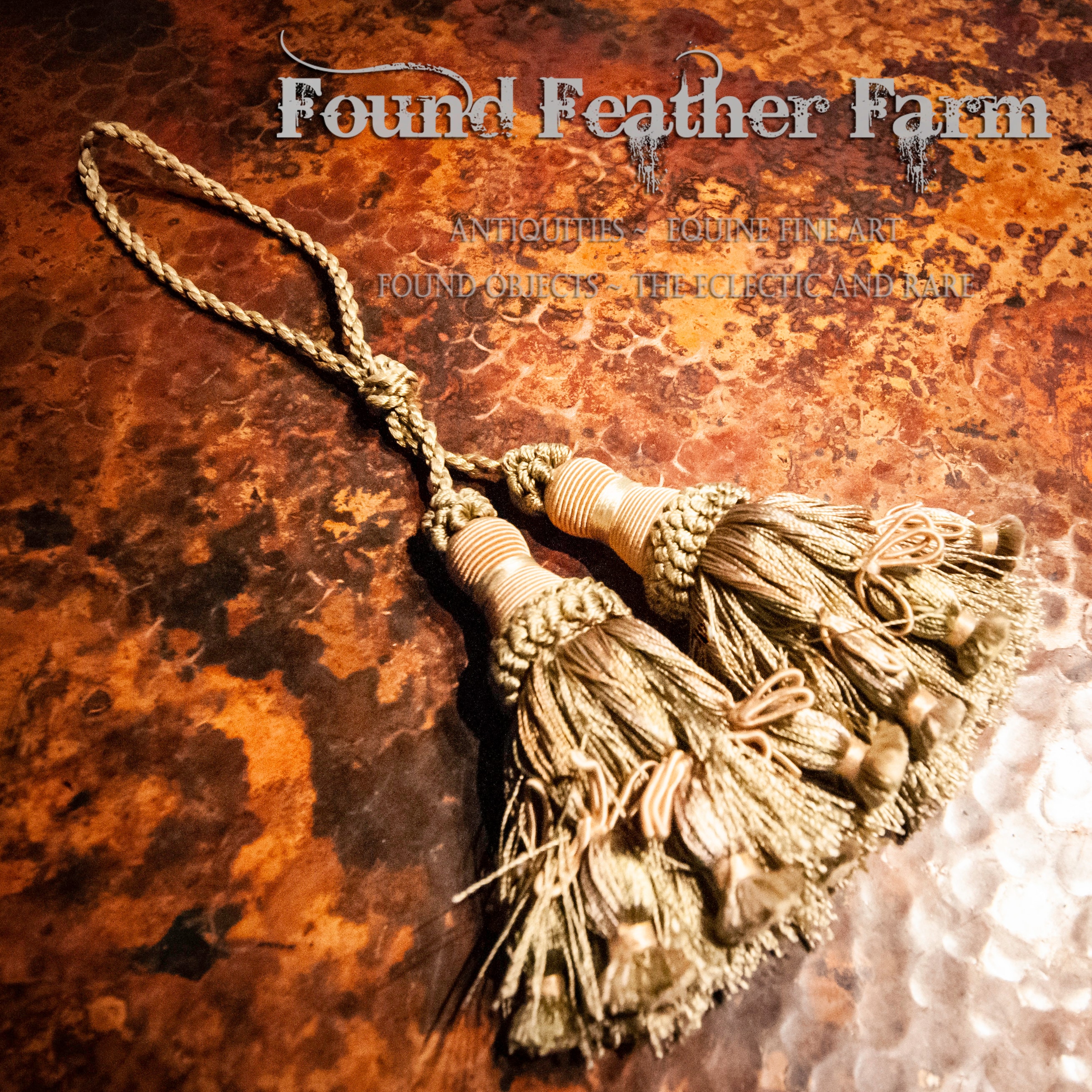 Sage and Moss Green Rayon Double Key Tassel