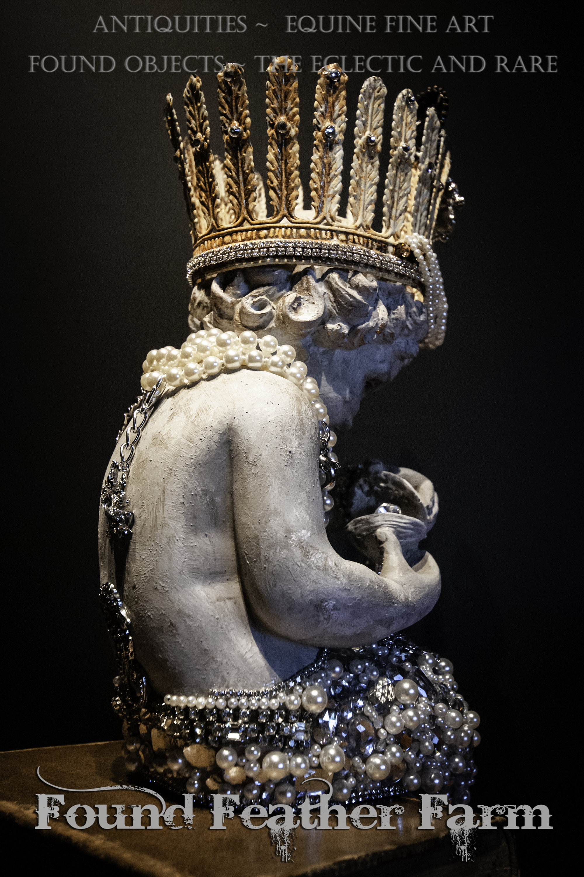 Spectacular One of a Kind Handmade Crowned Jeweled Mermaid Heavily ...