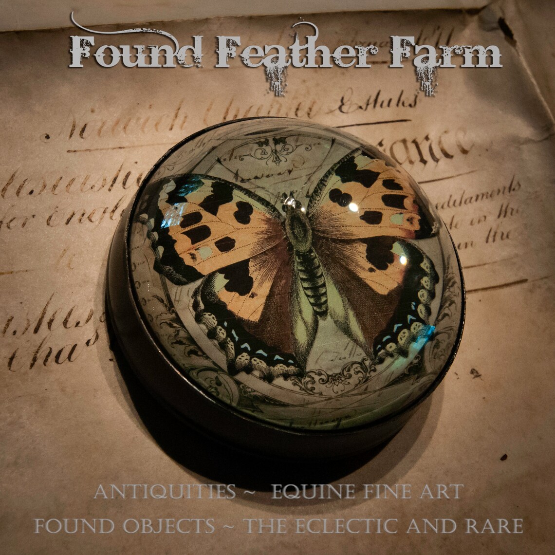 Vintage Large Round Dome Handmade Paperweight With Digital - Etsy