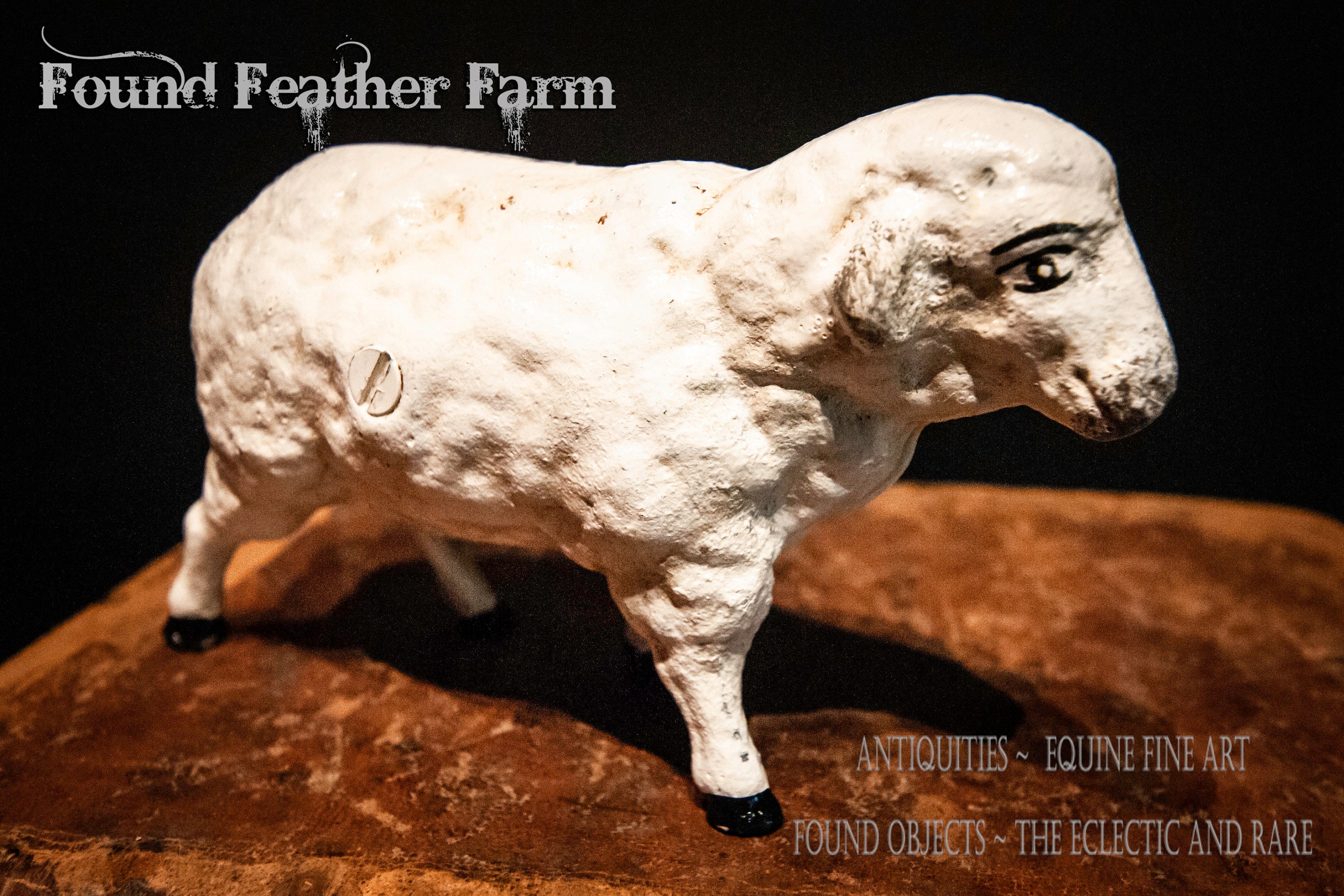 Hand Painted Vintage Reproduction Iron Sheep Bank