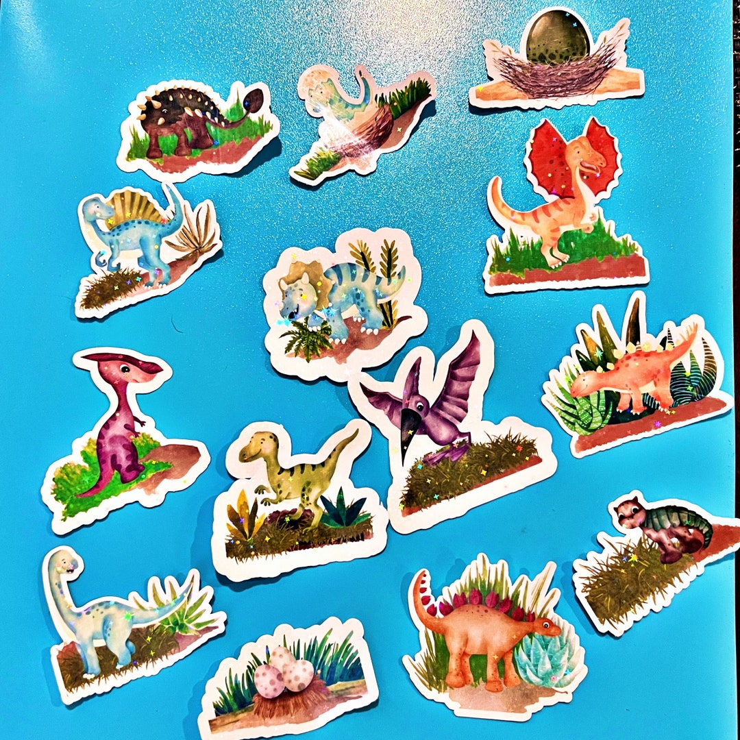 Dinosaur Stickers Dino Stickers Kids Stickers Holographic - Etsy
