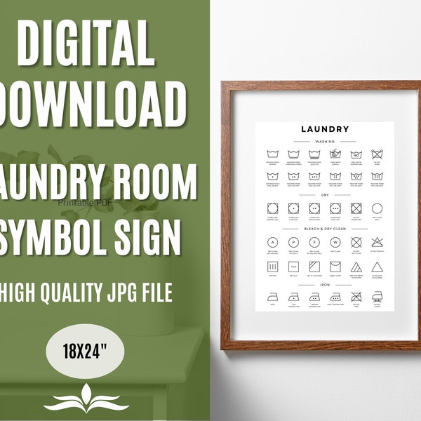 Laundry Symbol Download Chart - Etsy