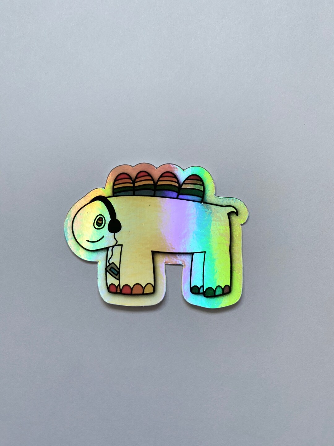 Dinocorn Holographic Sticker Freddie Yeti Designs Vinyl Sticker Decal ...