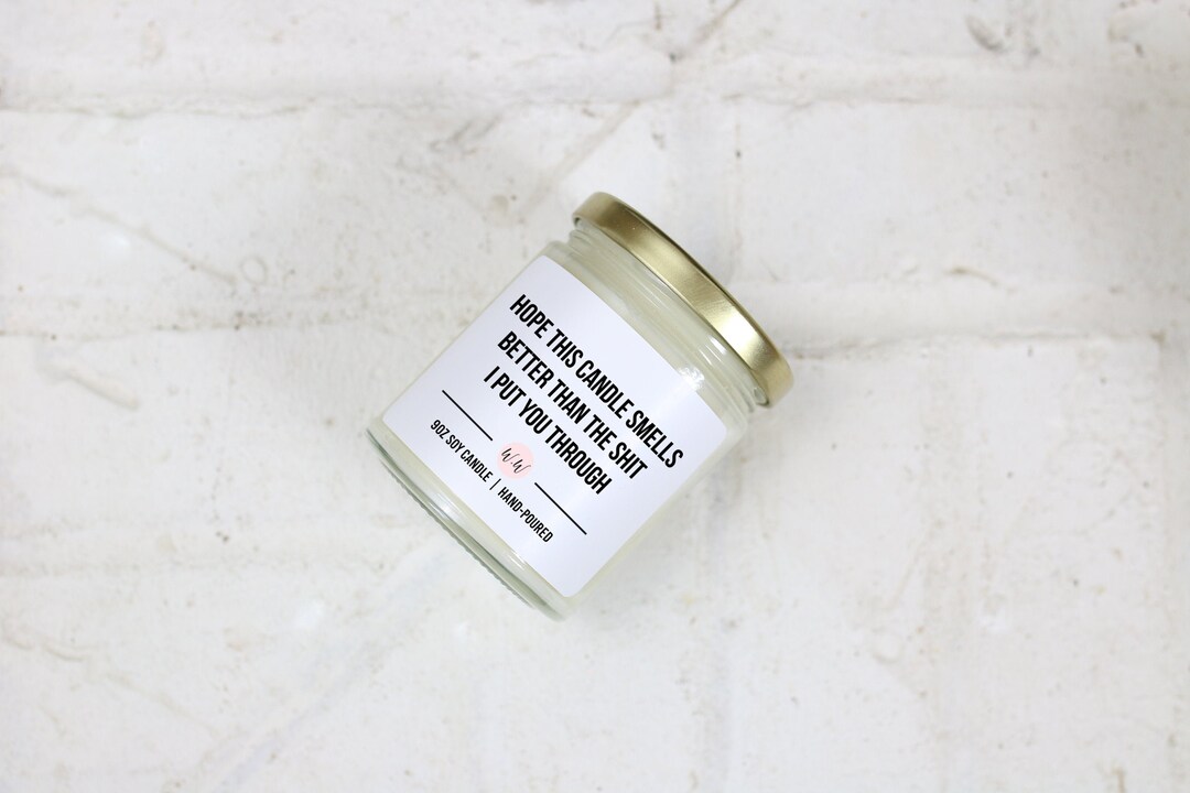 Funny Apology Gift, Personalized Custom Scented Soy Candle, Apology ...