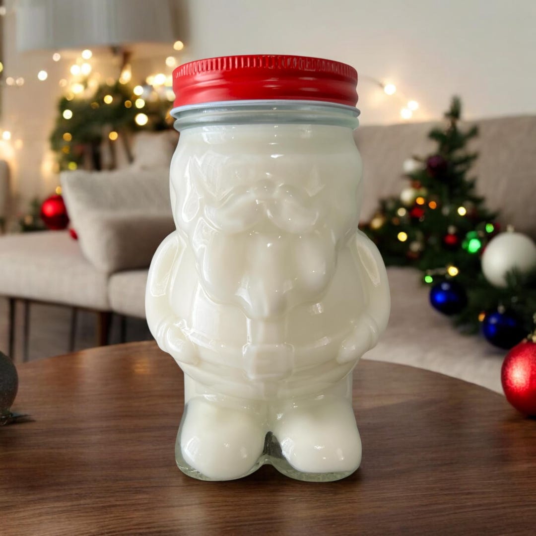 Santa Candle, Santa Claus Christmas Candle 14.5 Oz, Secret Santa ...
