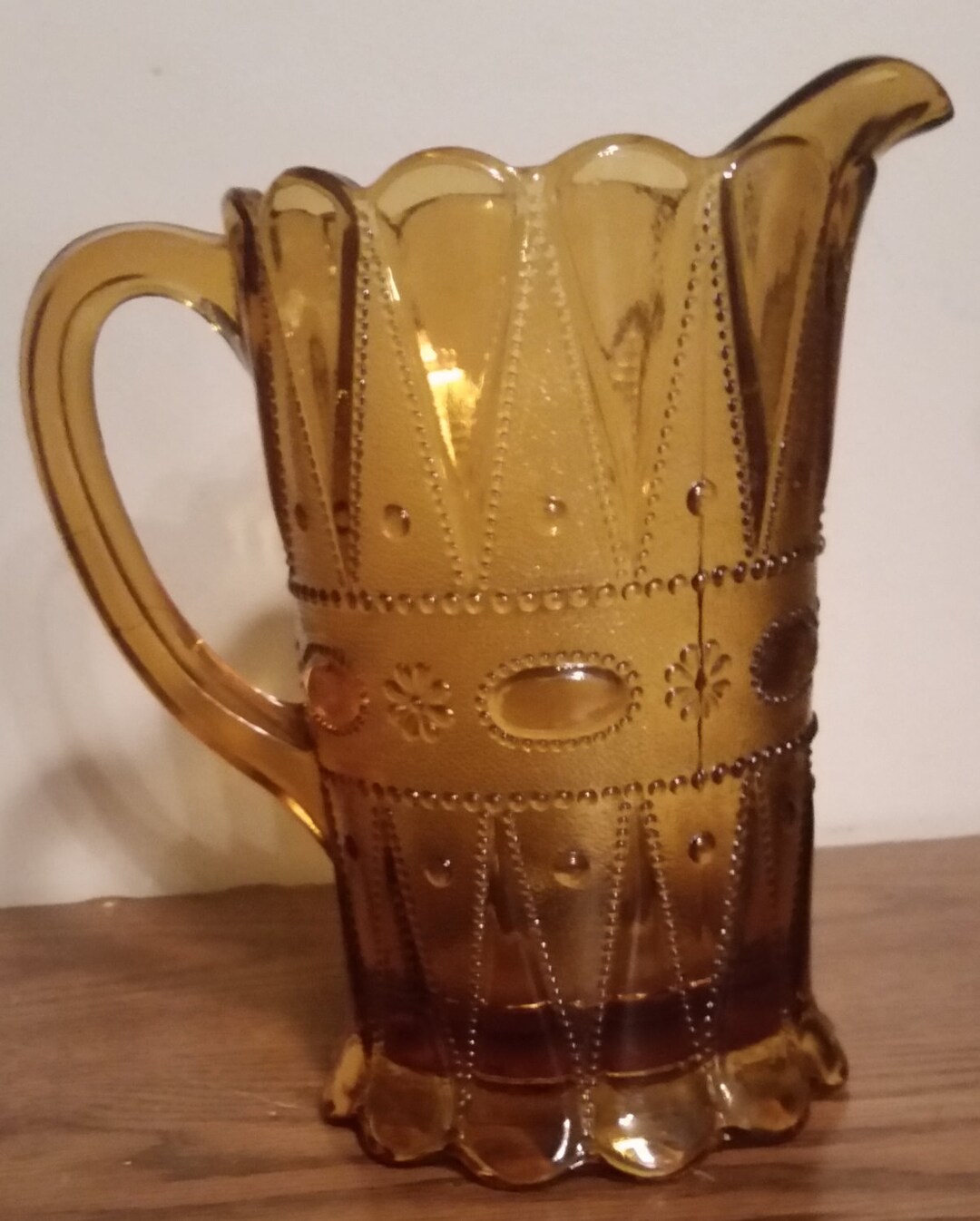 1970 Reproduction of the 1890 EAPG Pattern Glass Amber Lacy - Etsy