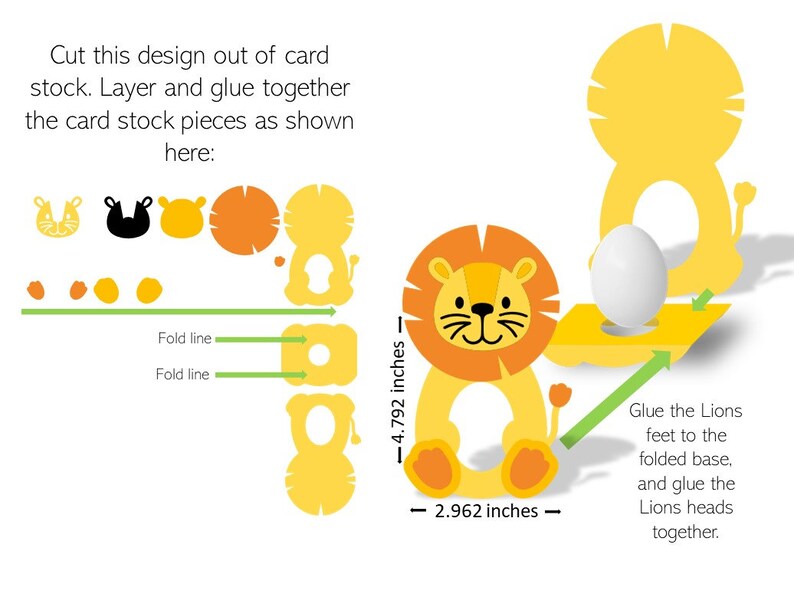 Egg Holder SVG Lion Design. Digital Download. Works With | Etsy UK