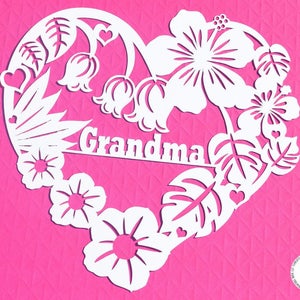 Grandma Flower Paper Cut Svg / Dxf / Eps / Files and Pdf / Png ...