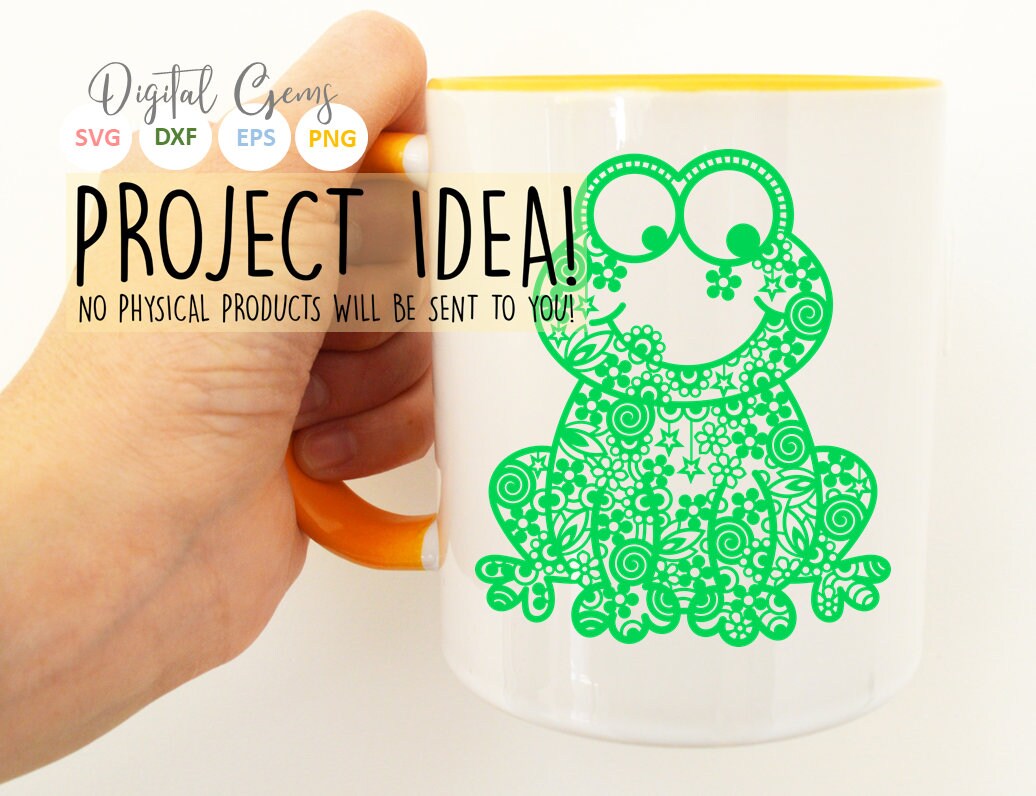 Zentangle Frog Paper Cut Svg / Dxf / Eps / Files and Pdf / Png - Etsy