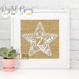 Alphabet, Kids Star Paper Cut Bundle Svg / Dxf / Eps / Png Files and ...