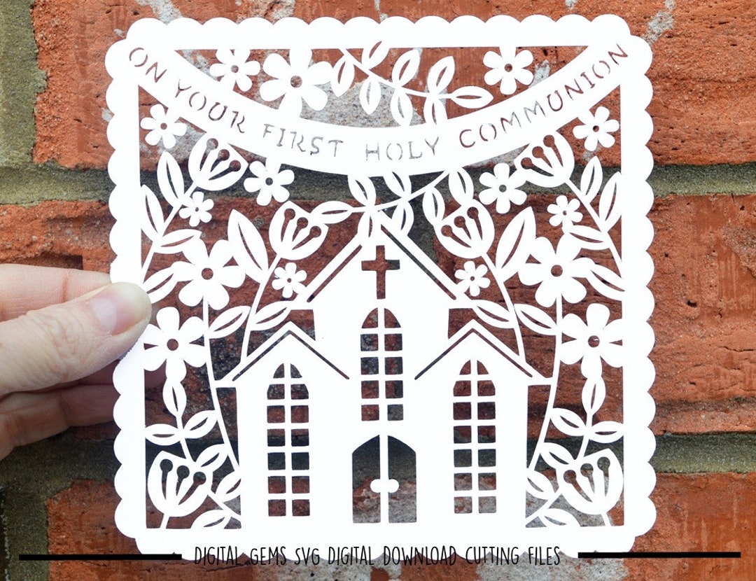 First Holy Communion Paper Cut Svg / Dxf / Eps Files and Pdf / Png ...