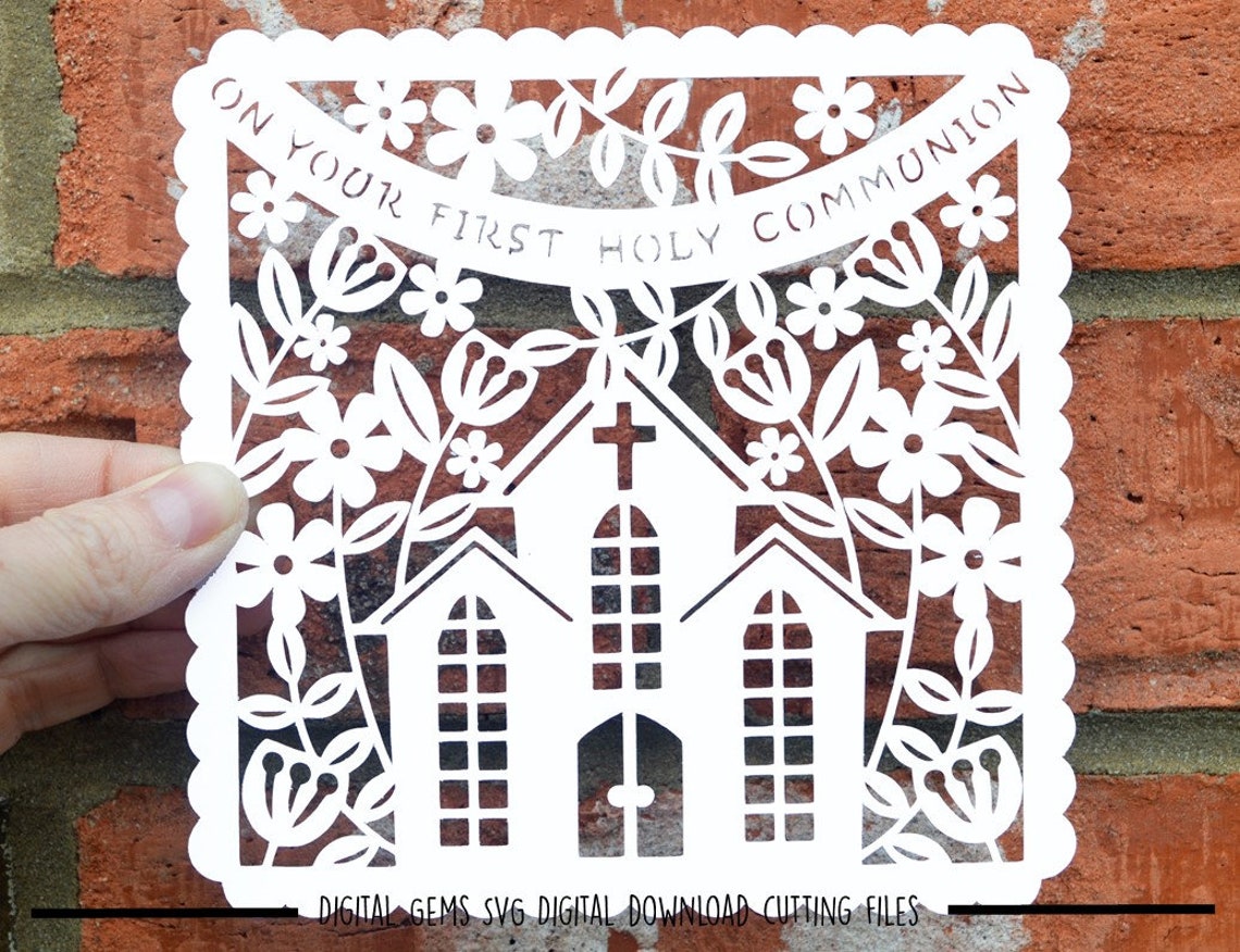 First Holy Communion Paper Cut Svg / Dxf / Eps Files and Pdf / - Etsy