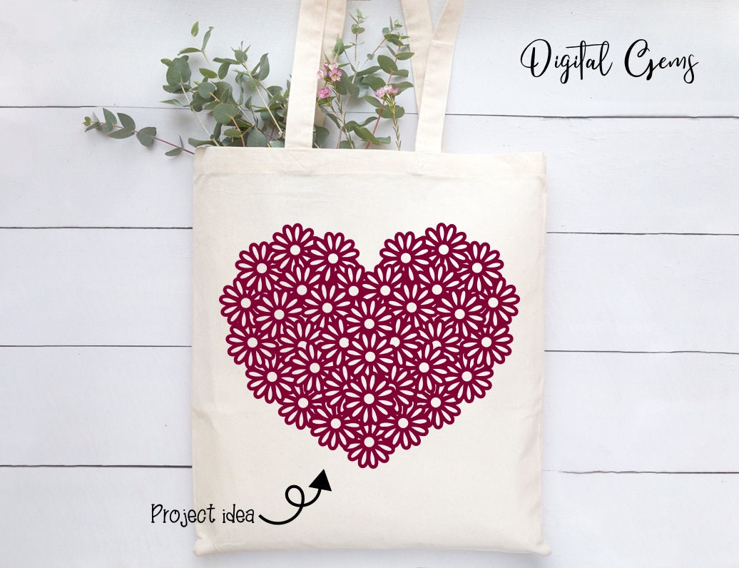 Heart Design, Svg / Dxf / Eps / Png Files. Digital Download. Compatible ...