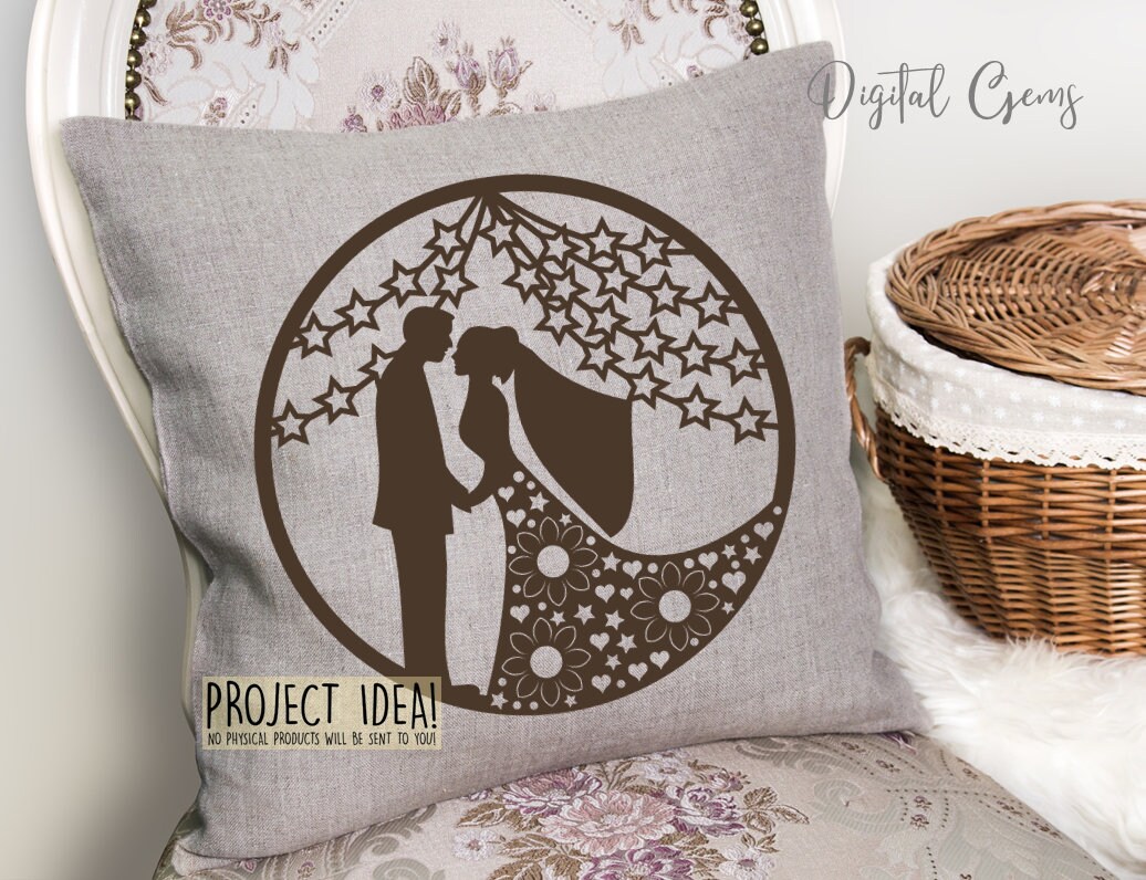 3D Wedding Paper Cut Design. Svg / Dxf / Eps / Png Files and Pdf / Png ...