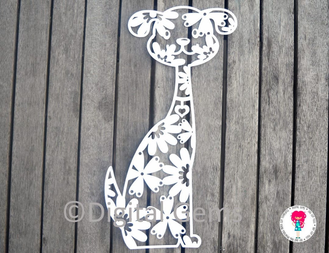 Dog Paper Cut Svg / Dxf / Eps Files and Pdf / Png Printable Templates ...