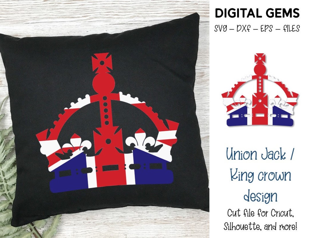 Union Jack, Royal King Crown Design Svg / Dxf / Eps / Png Files ...